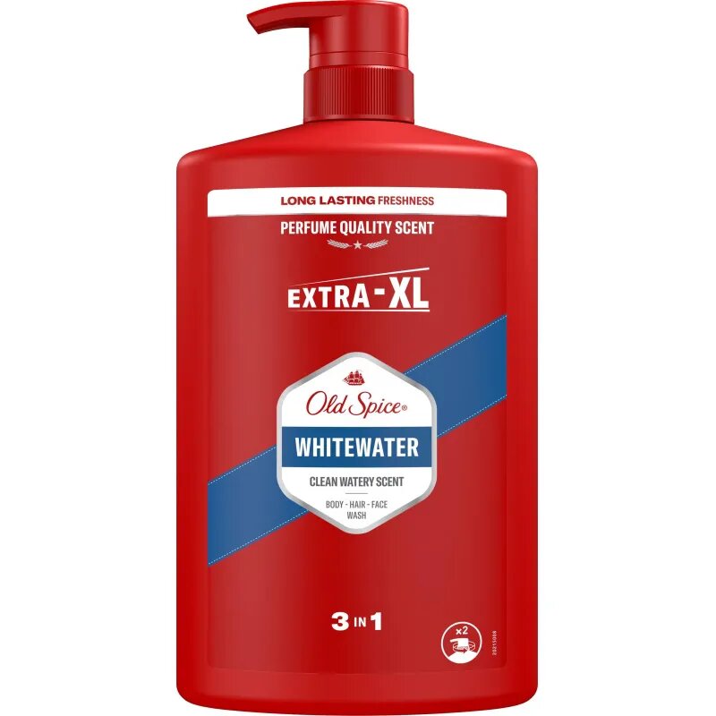Гель для душа + шампунь 3в1 OLD SPICE мужской Whitewater 1л