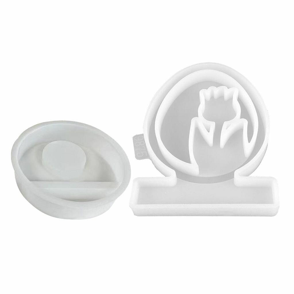 Аксессуар для Пасхи, Силиконовая форма с вырезами - тюльпан с круглой основой, 1 комплект