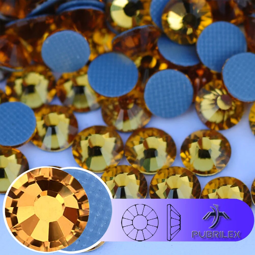 Стразы стеклянные круглые Topaz Ss6-2.0mm 1440 шт