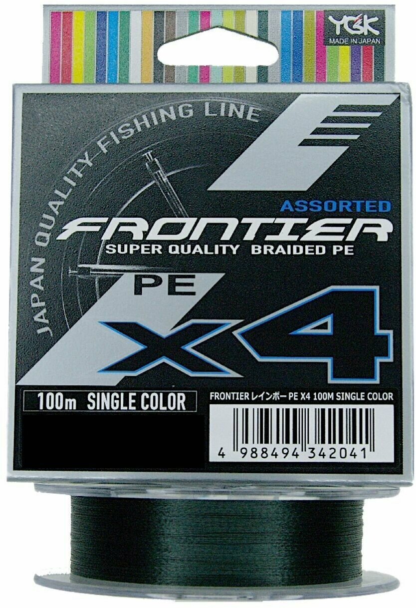 Шнур YGK FRONTIER X4 PE 100m #2.0/20lb DARK GREEN