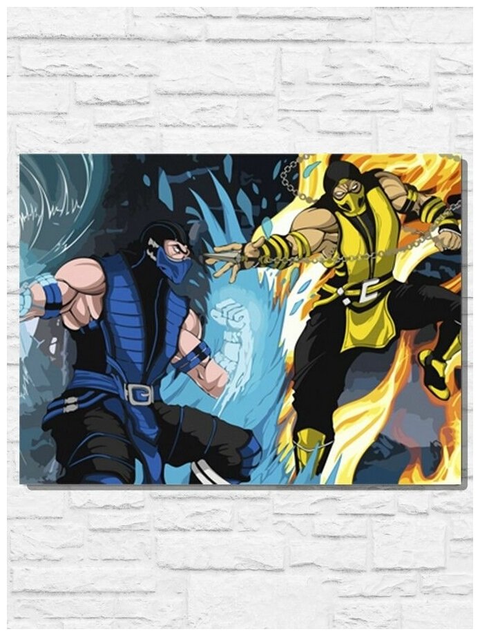 Картина по номерам на холсте игра Mortal Kombat - 11293 Г 30x40
