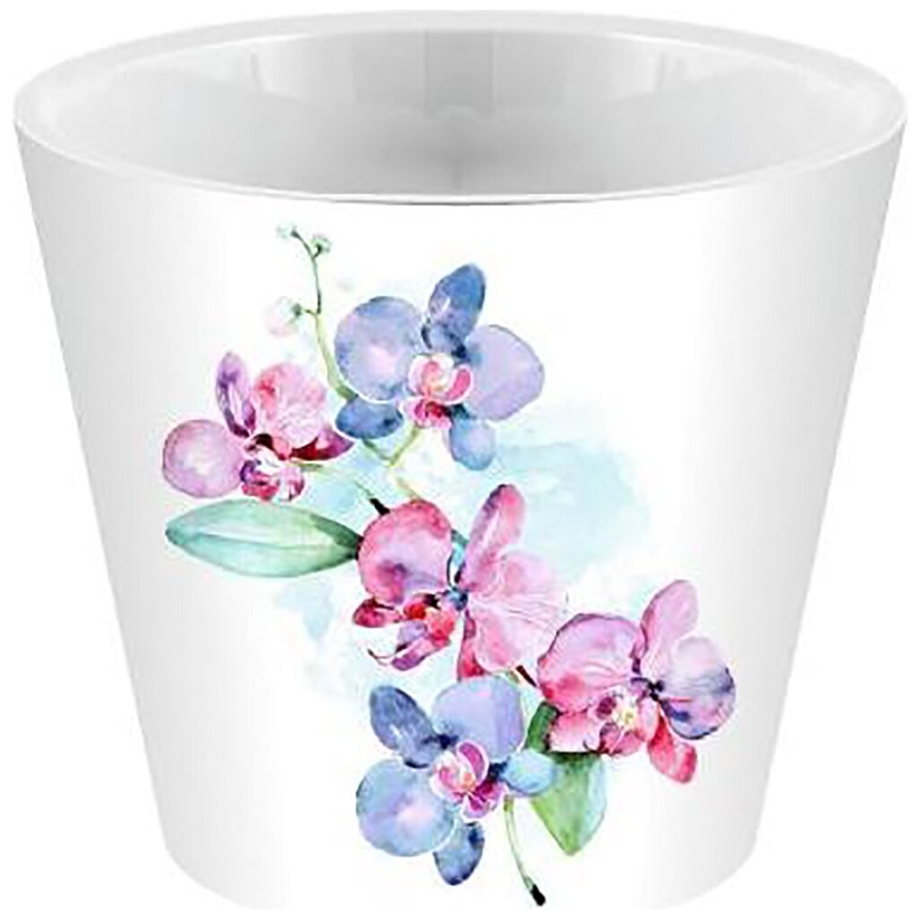 Горшок для цветов InGreen London Orchid Deco, 1,6 л, голубая орхидея