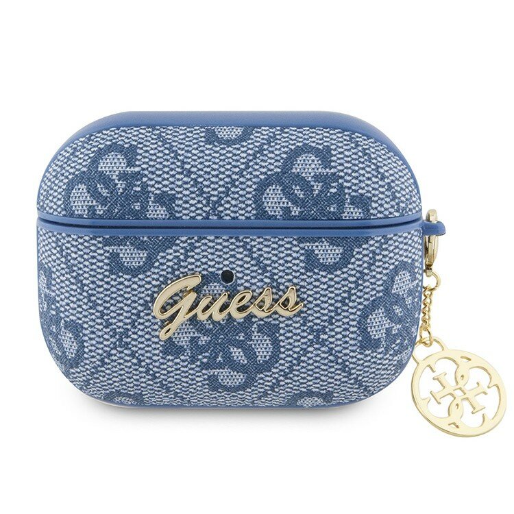 Guess чехол для Airpods Pro, PU-кожа 4G с метал. лого и подвеской, голубой