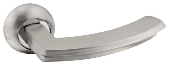 Ручка раздельная на круглой розетке A54-L11 SN/CP (никель/хром) MARLOK