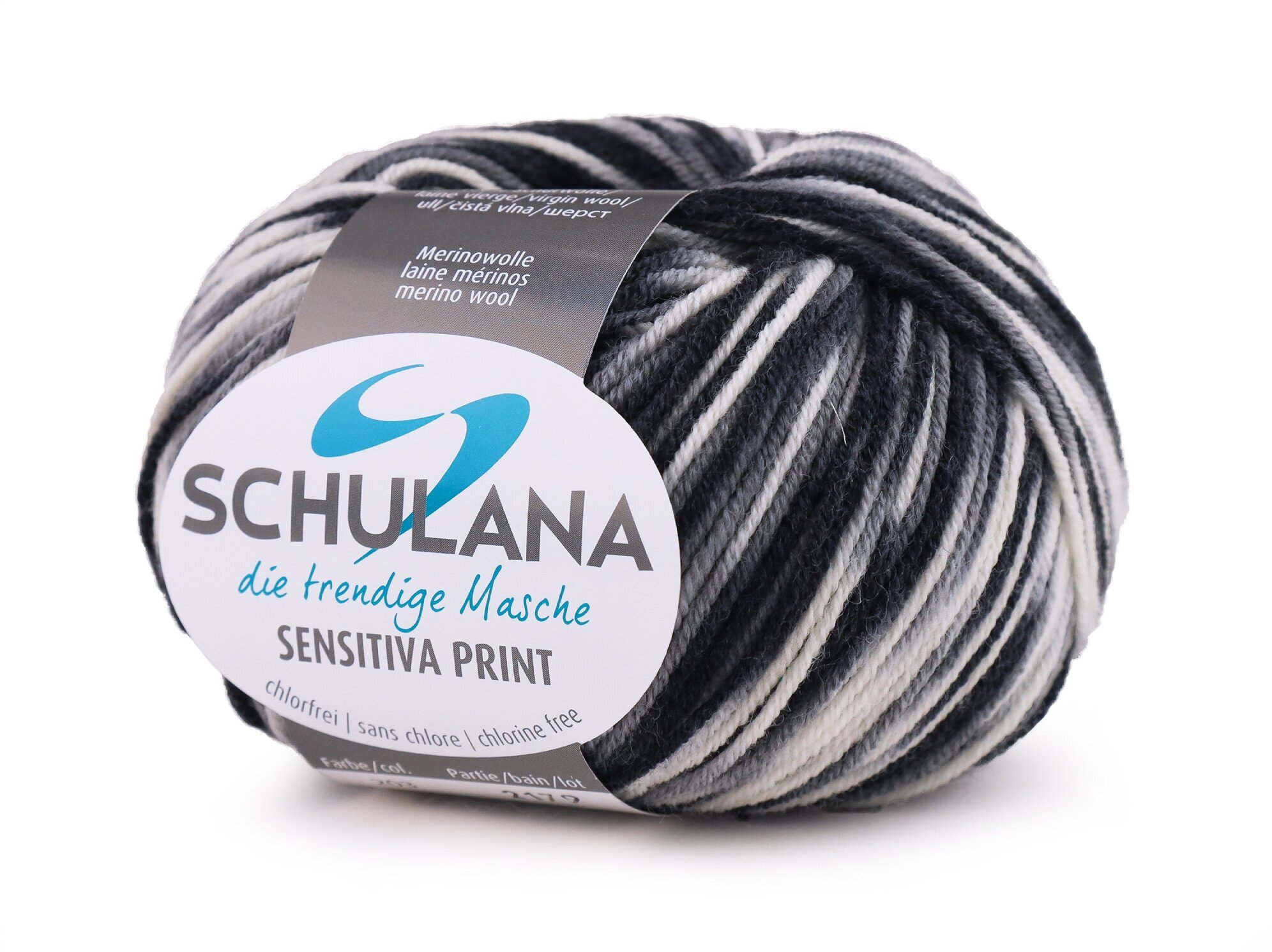 Пряжа Sensitiva Print цвет № 203 (50г, 185м) Schulana 100% шерсть (обработанная без хлора)