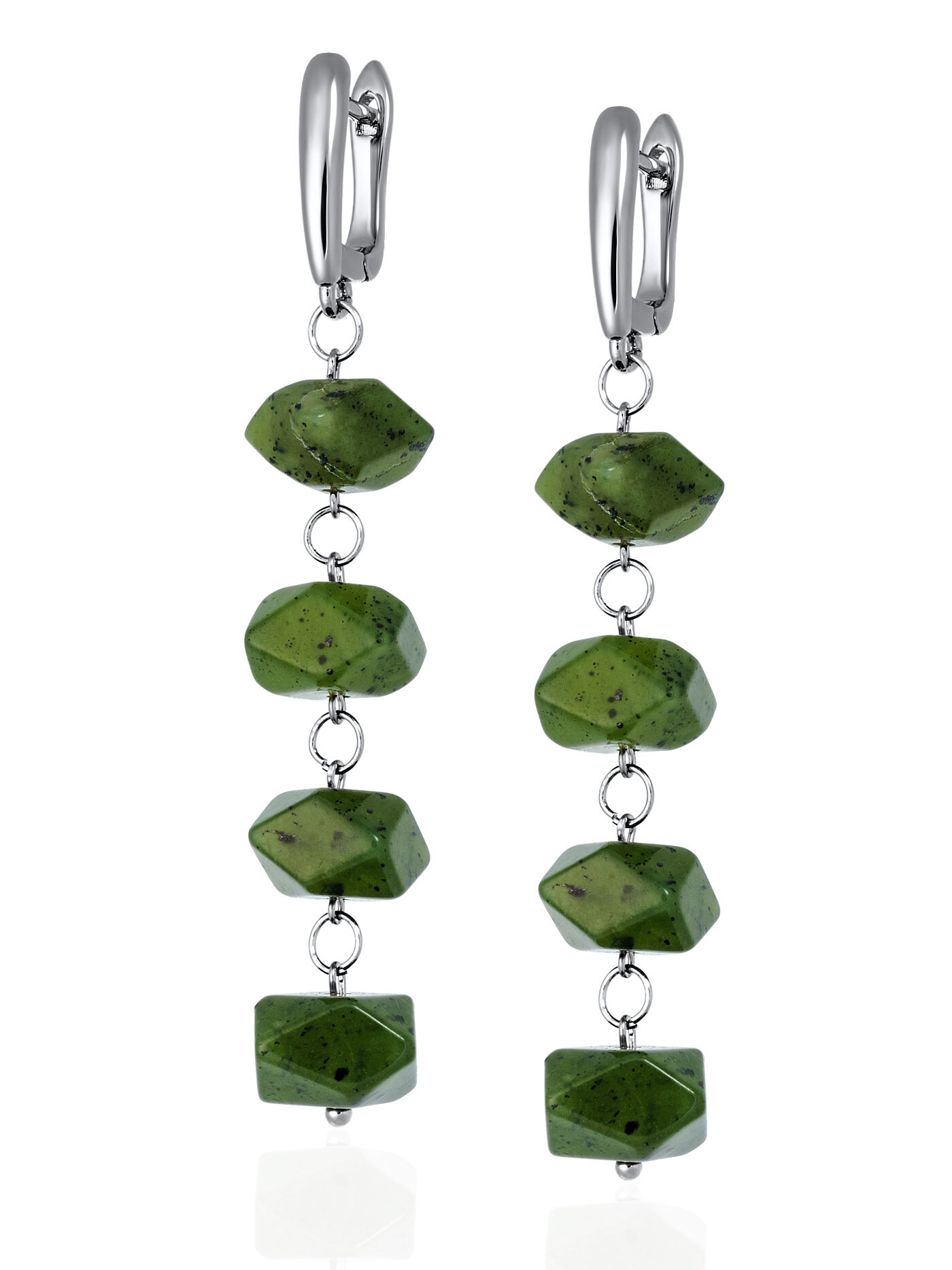 Серьги L'attrice, нефрит