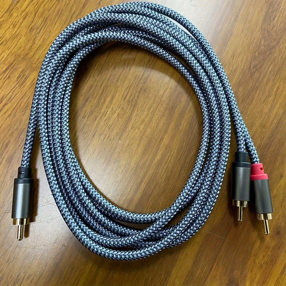 Адаптер RCA Y-образный 1 папа на 2 папы, длина 31,5 дюйма, аудиокабель для сабвуфера и домашней аудиосистемы, двойное экранирование