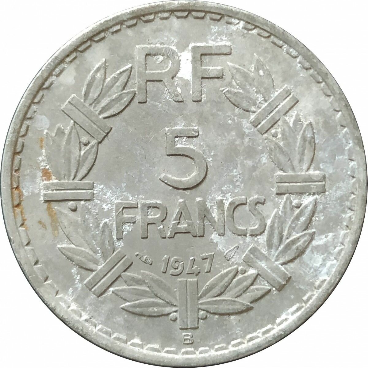 5 франков 1947 Франция B из оборота