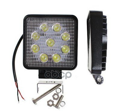 Фара рабочего света 27Вт квадрат slim 9 диодов ближний 106*106*38 TM Nord YAD NORD YADA арт. 907661