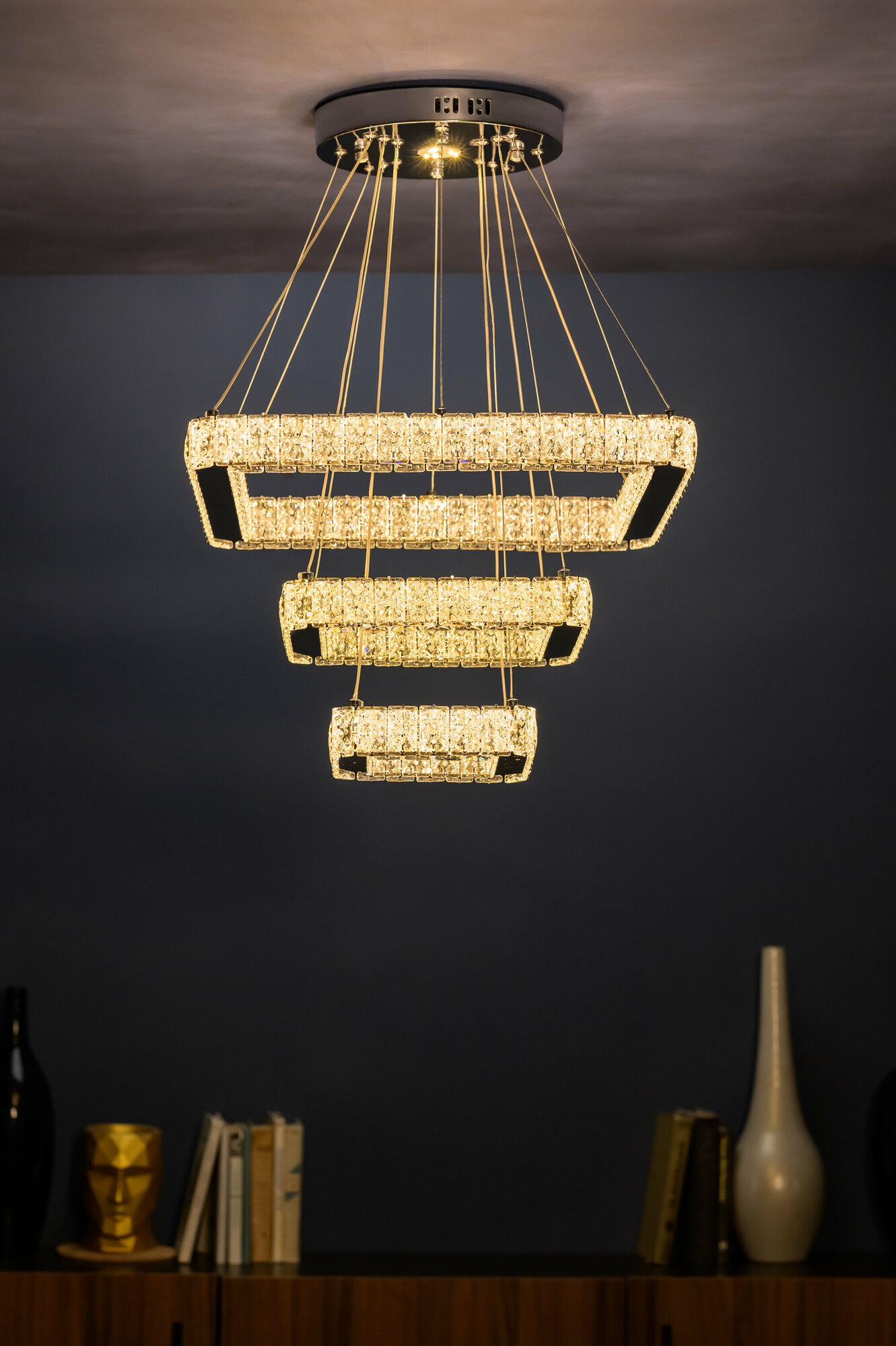 Люстра подвесная хрустальная " Пирамида" 6653