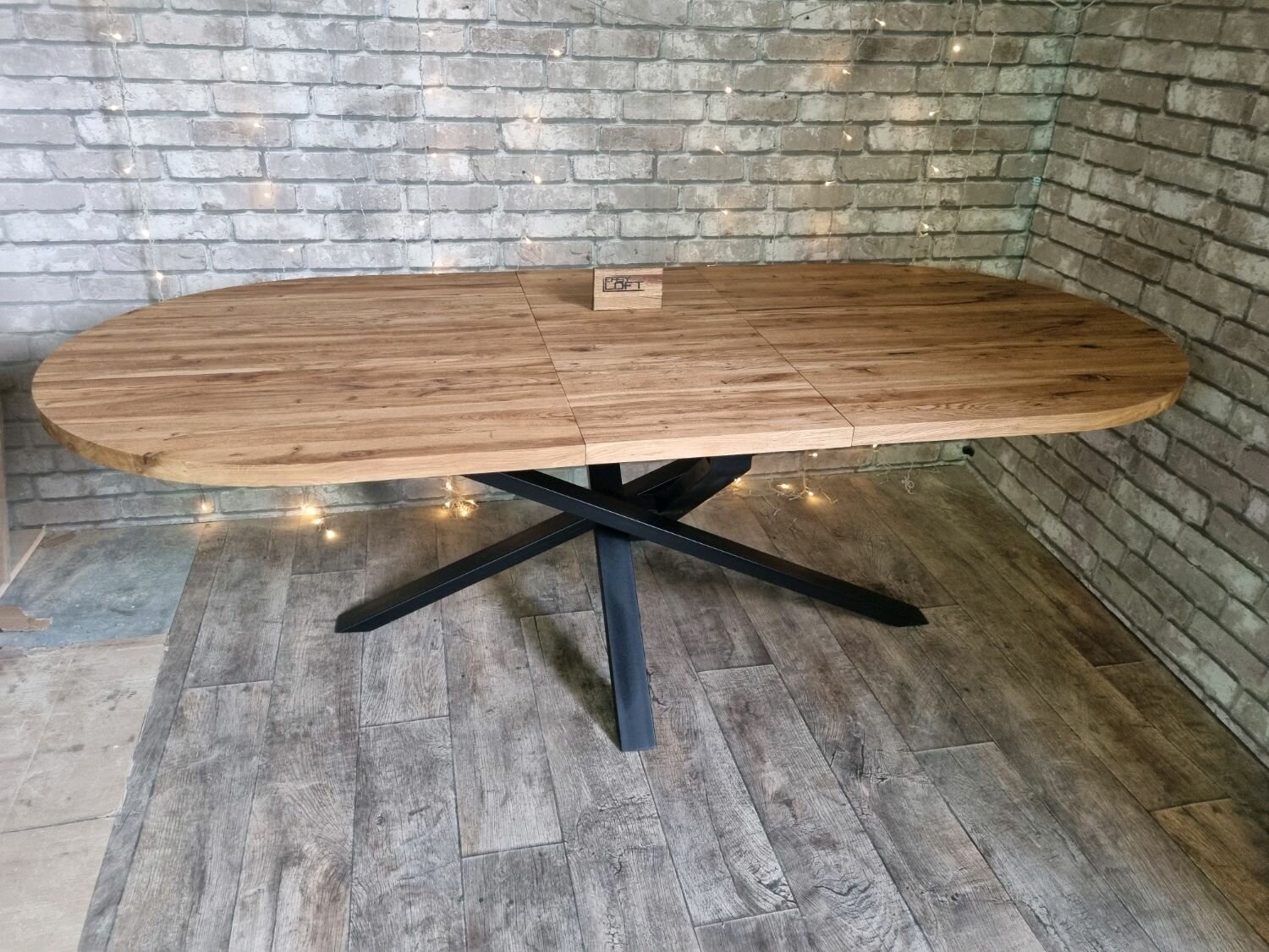 Стол "EasyLOFT" в стиле лофт, раздвижной, массив дуба, модель "Long", 200х100х75 см.