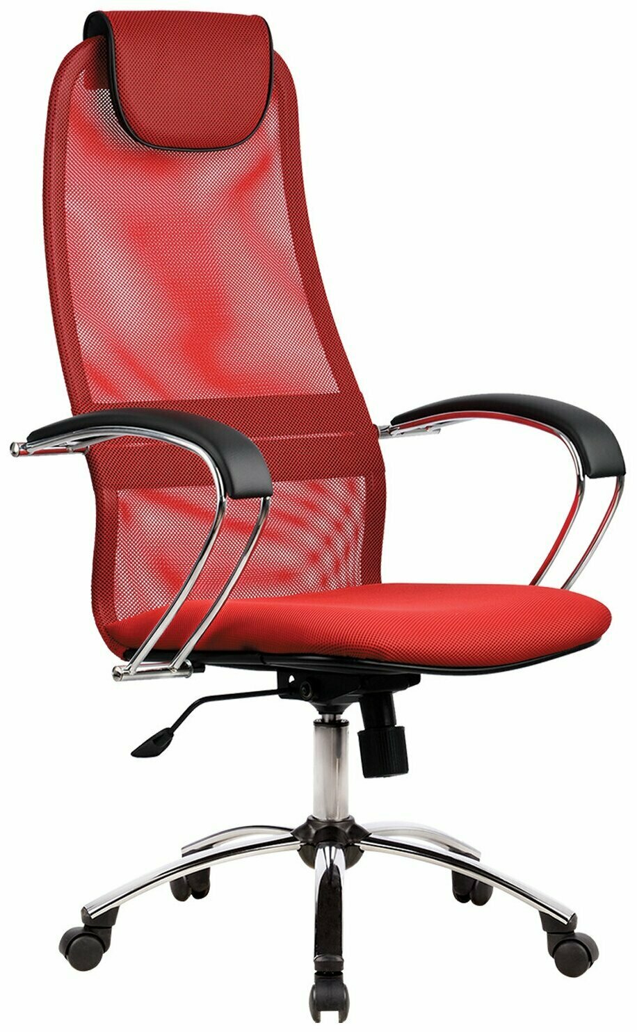 Кресло офисное Метта SU-B-8 хром, red