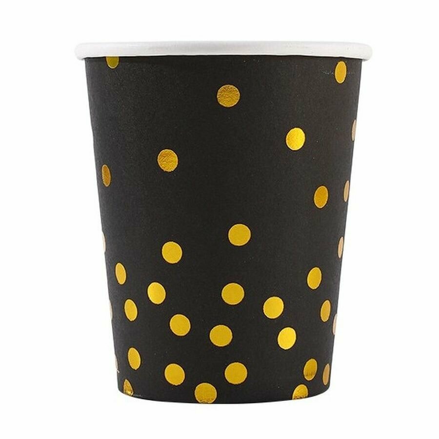 Стаканы "Конфетти" с тиснением, 250 мл, 6 шт С Днем рождения