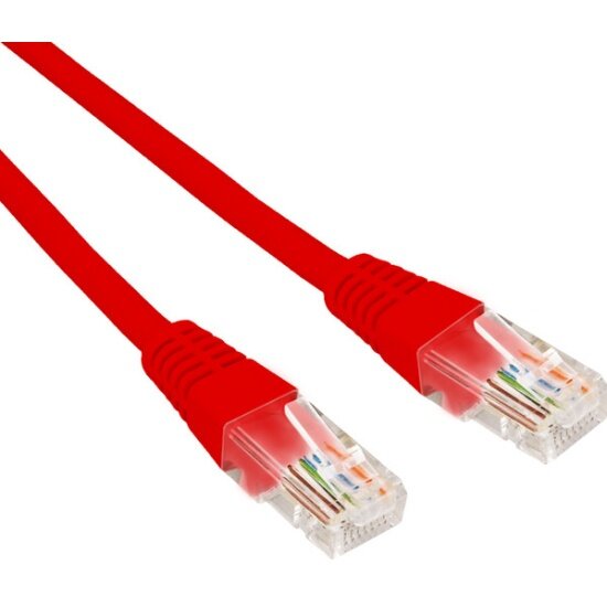 Патч-корд U/UTP Rexant cat 6, медь, LSZH (негорючий), 0,3 м, RJ45-RJ45, 26AWG, красный