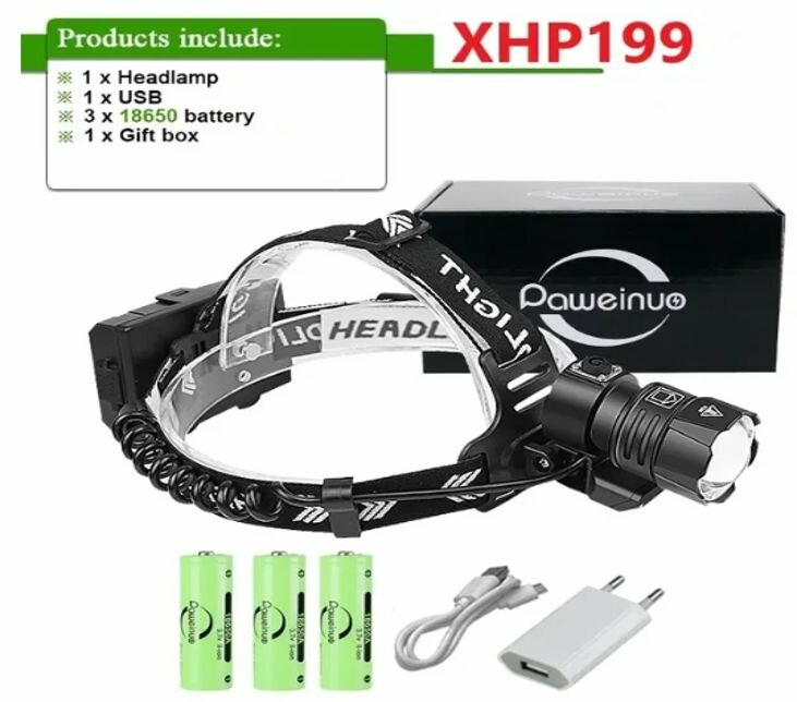 Светодиодный налобный фонарь XHP199