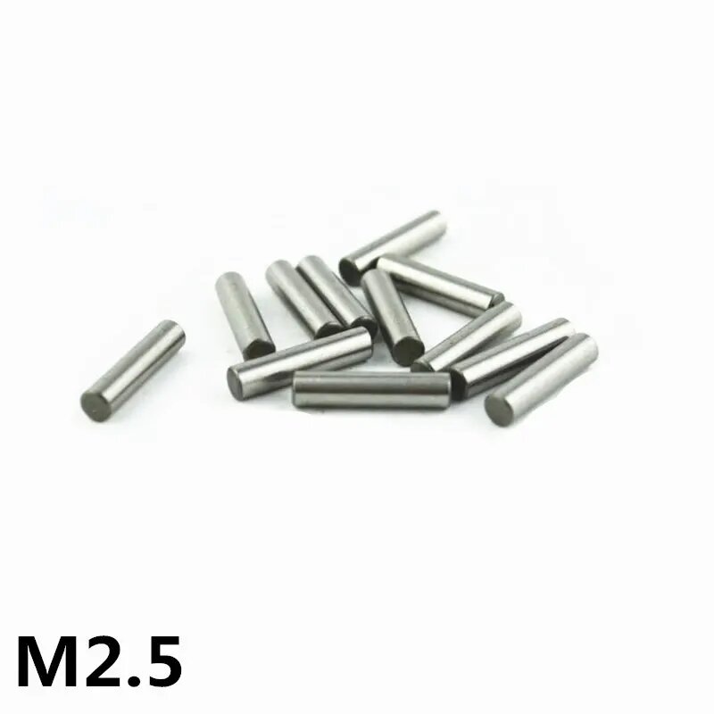 Стальной цилиндрический штифт подшипника 2.5 мм M2.5x7mm 100pcs