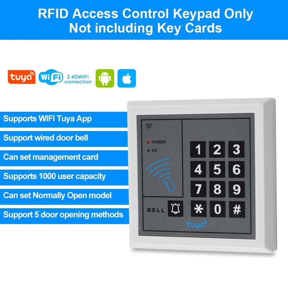 WiFi контроллер доступа OBO HANDS K1 Wifi Tuya Keypad ONLY