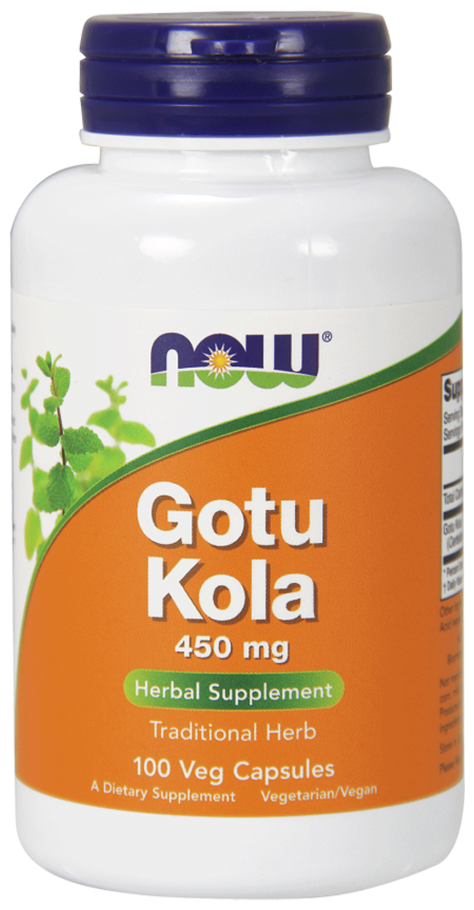Готу кола из США Now Foods Gotu Kola 450 мг 100 растительных капсул