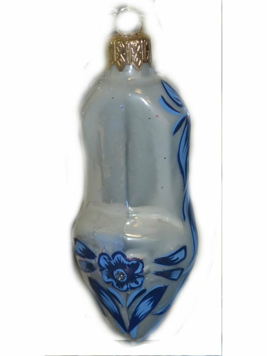 Игрушка на елку Туфелька "Гжель"