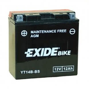 Аккумулятор мото EXIDE YT14B-BS 150x70x145