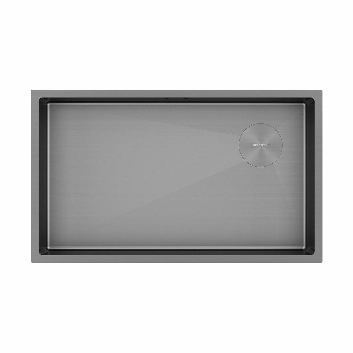 Кухонная мойка Paulmark NEXT-SKEW 74 UNI PM887444-GM-M матовая вороненая сталь Нержавеющая сталь