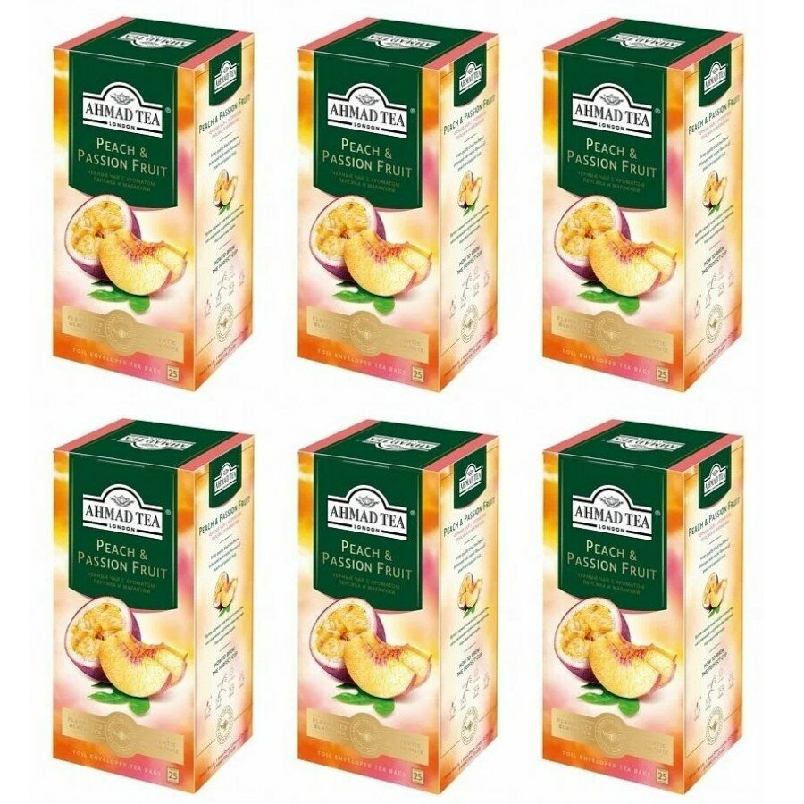 Чай черный Ахмад Персик Маракуя 6 штук