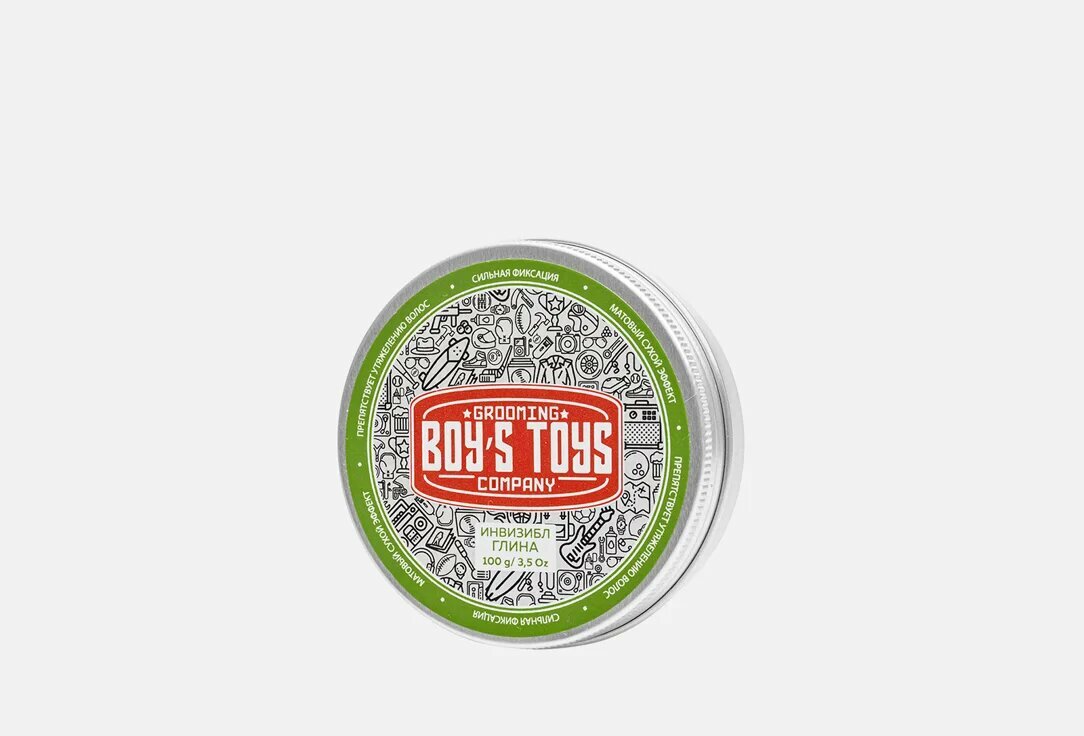 Глина для волос Boy's Toys "Invisible Forming", для мужчин, средняя фиксация, 100 мл
