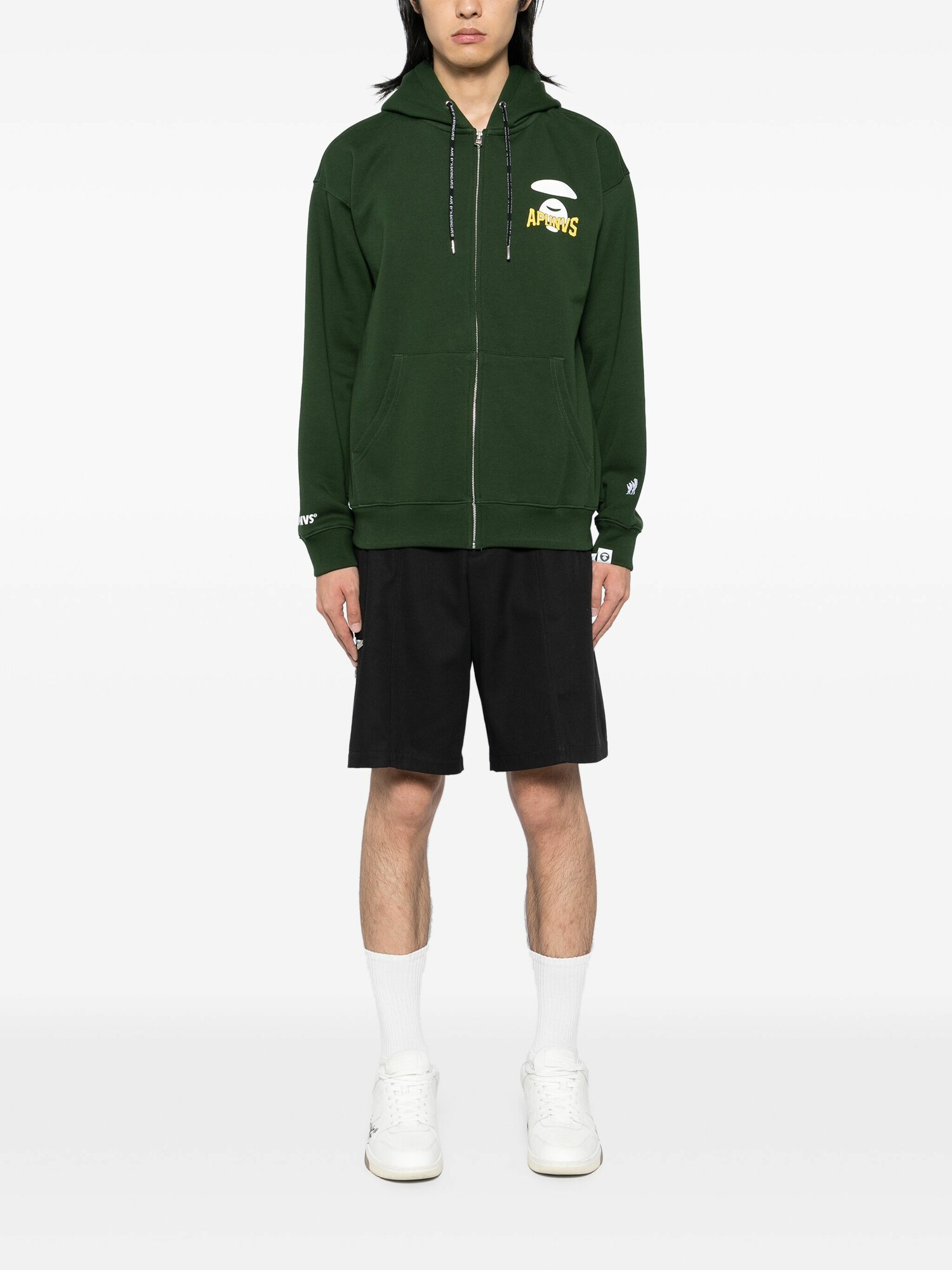 Худи AAPE BY A BATHING APE, размер 10, , green — фото 1
