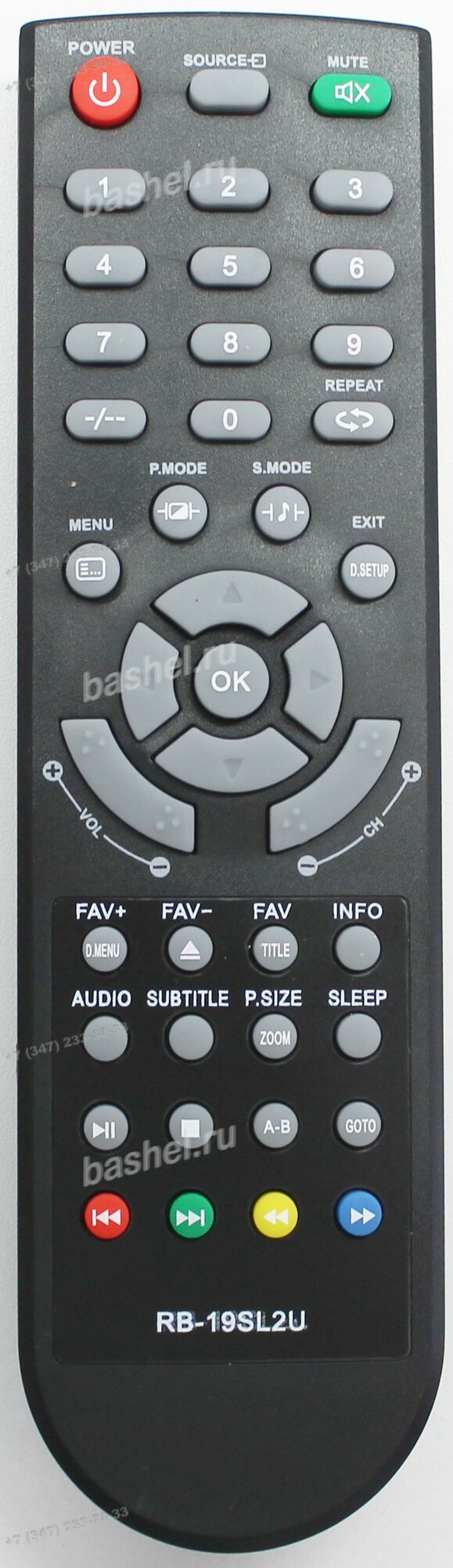 RUBIN RB-19SL2U, RB-22S2UF, RB-24S2U, RB-19S2U / IRBIS Delly TV (RB-24S2UF), Пульт ДУ