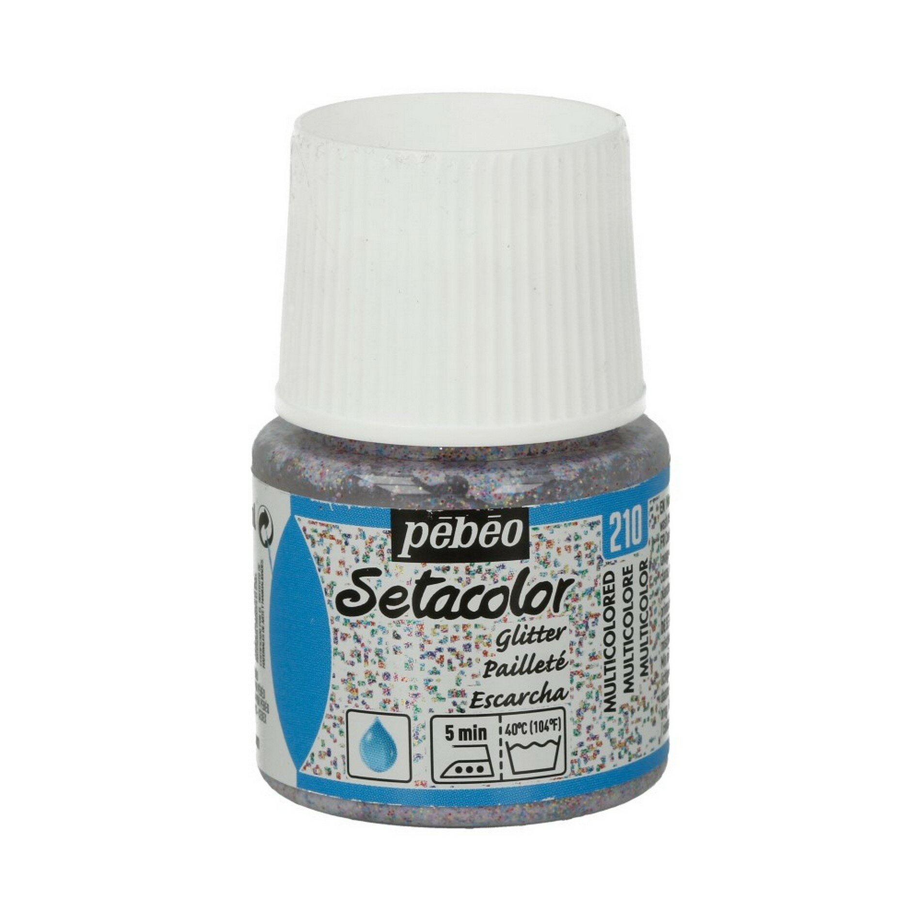 Краска для светлых тканей с микро-глиттером Setacolor 45 мл цв. голографический