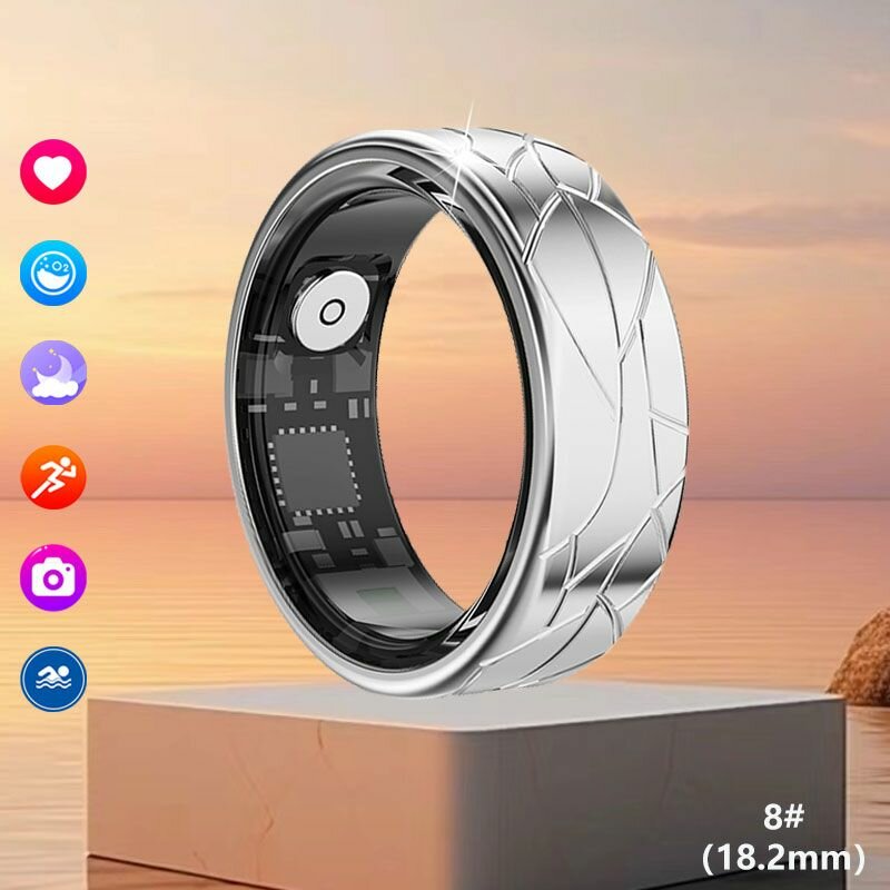 Фитнес трекер Smart Ring, отслеживающий сон, шагомер, сердце, температуру, для iOS и Android