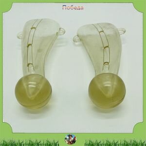 Силиконовая защита на рога для коз и козлов 17.5 см с металлическими хомутами безопасность и комфорт для животных