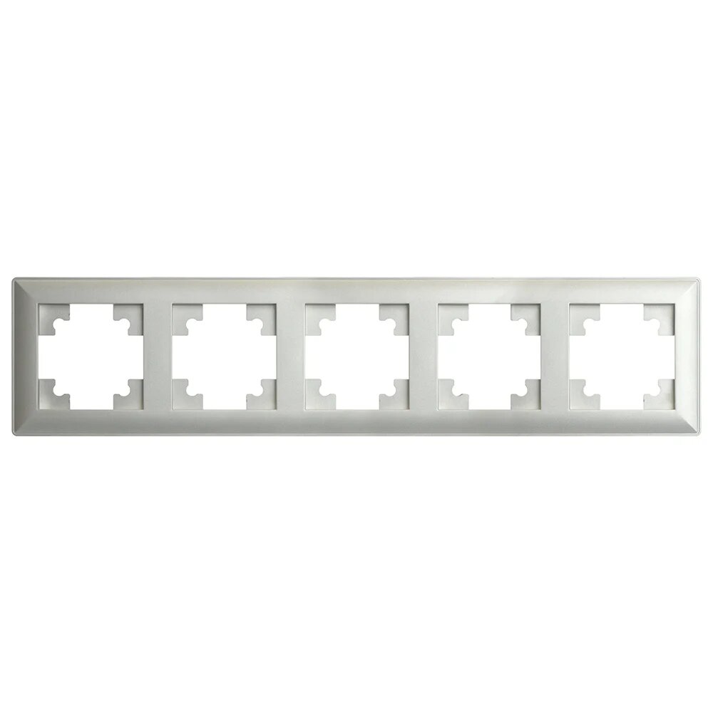 Рамка STEKKER PFR00-7005-03 4-местная, серия Катрин, серебро, 39801