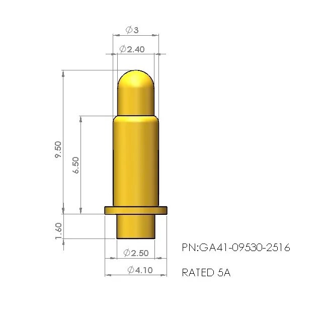 Pogo Pin GA41-09530-2516 5A, 5шт