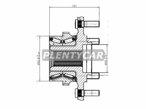 Ступица передняя mitsubishi pajero Sat ST-3880A015 Mitsubishi: 3880A015 M3880A015
