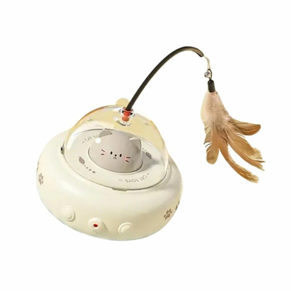 1 коробка игрушек для кошек smart lazy funny cat stick-кофейно-молочного цвета