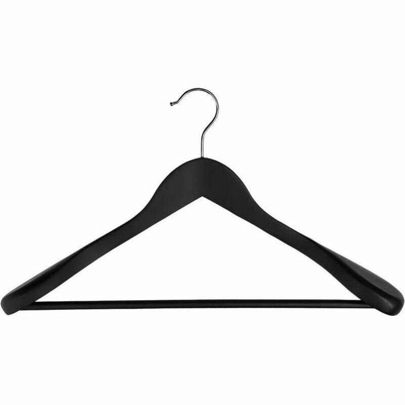 Вешалка-плечики Attache "Jas", анатомическая, черная, перекладина, размер 48-50