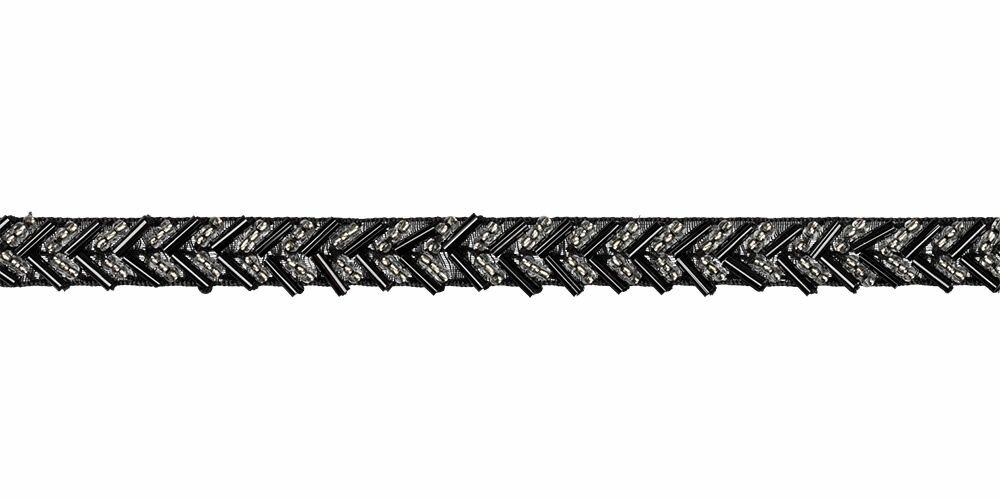 Декоративная лента Floranta "Narcissus", 10 мм, 5 м, №02, черная