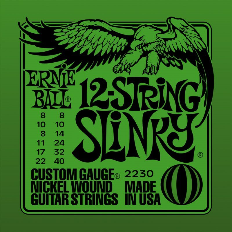 ERNIE BALL 2230 Nickel Wound Slinky 8-40 - Струны для электрогитары 12-струнной