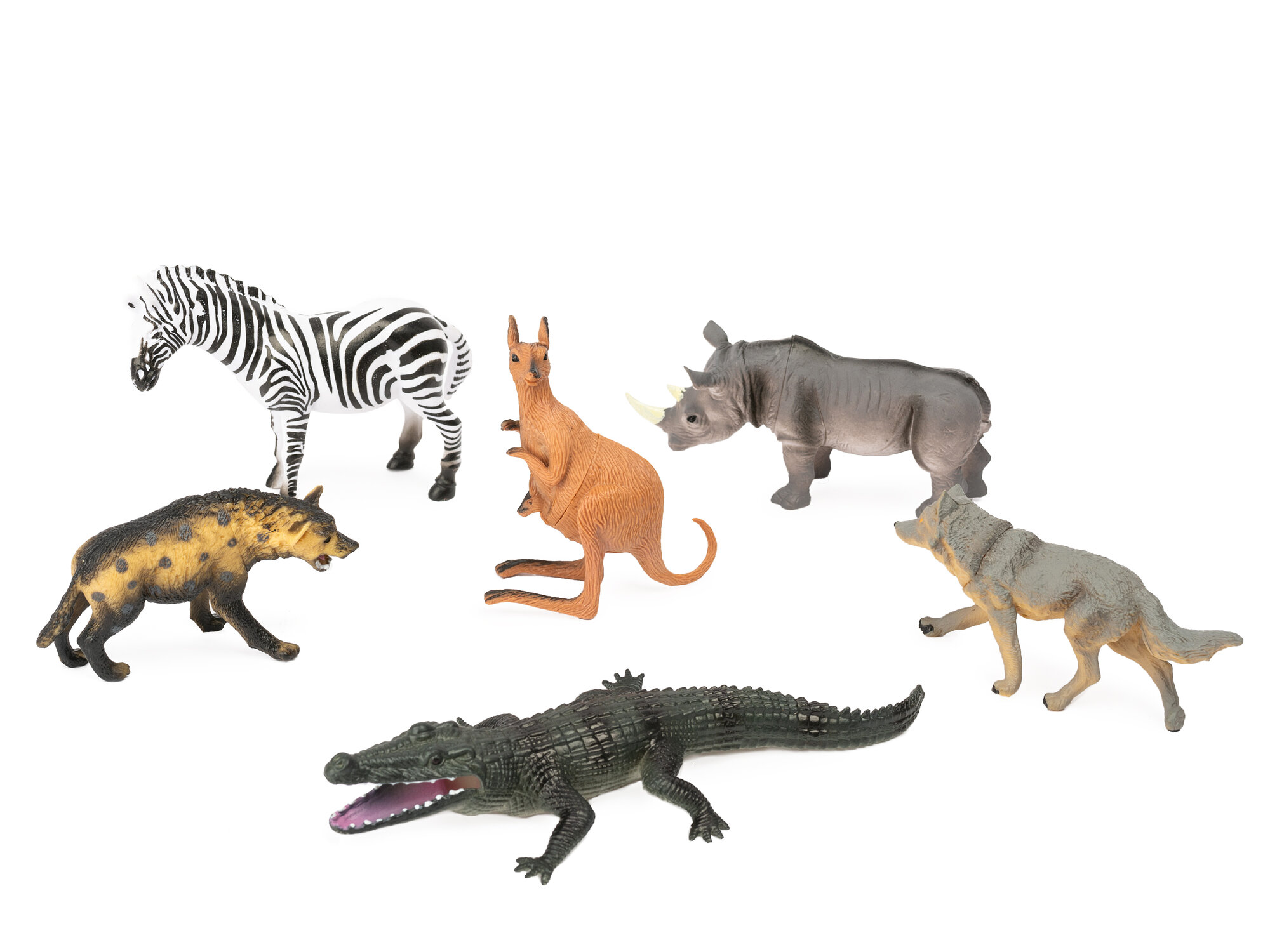 Игровой набор TONG DE Дикие Животные, 6 фигурок, для мальчиков и девочек, от 3 до 9 лет