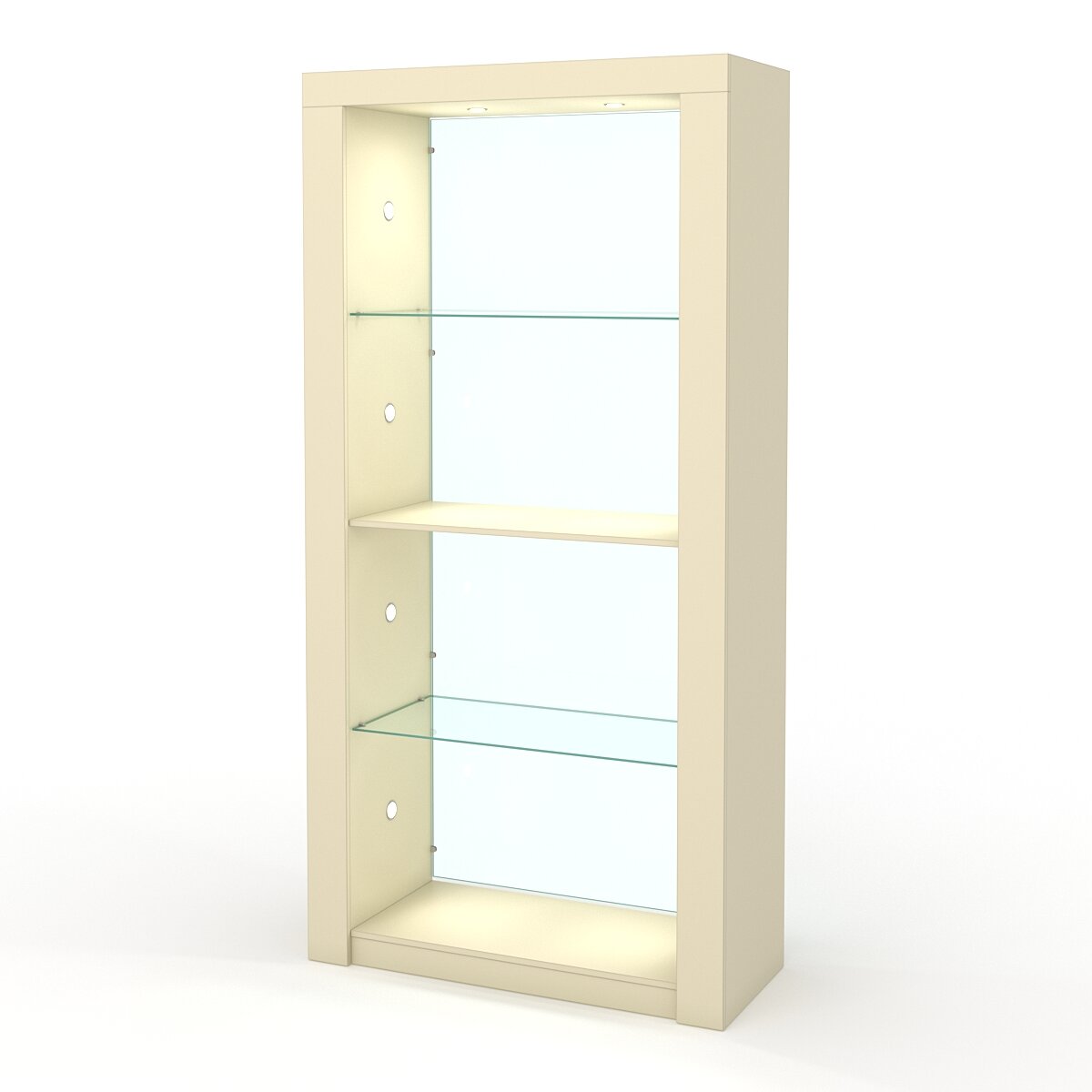 Стеллаж "афродита" №4-5 (задняя стенка - стекло), Крем Вайс. Производитель товара - компания Westcom.
