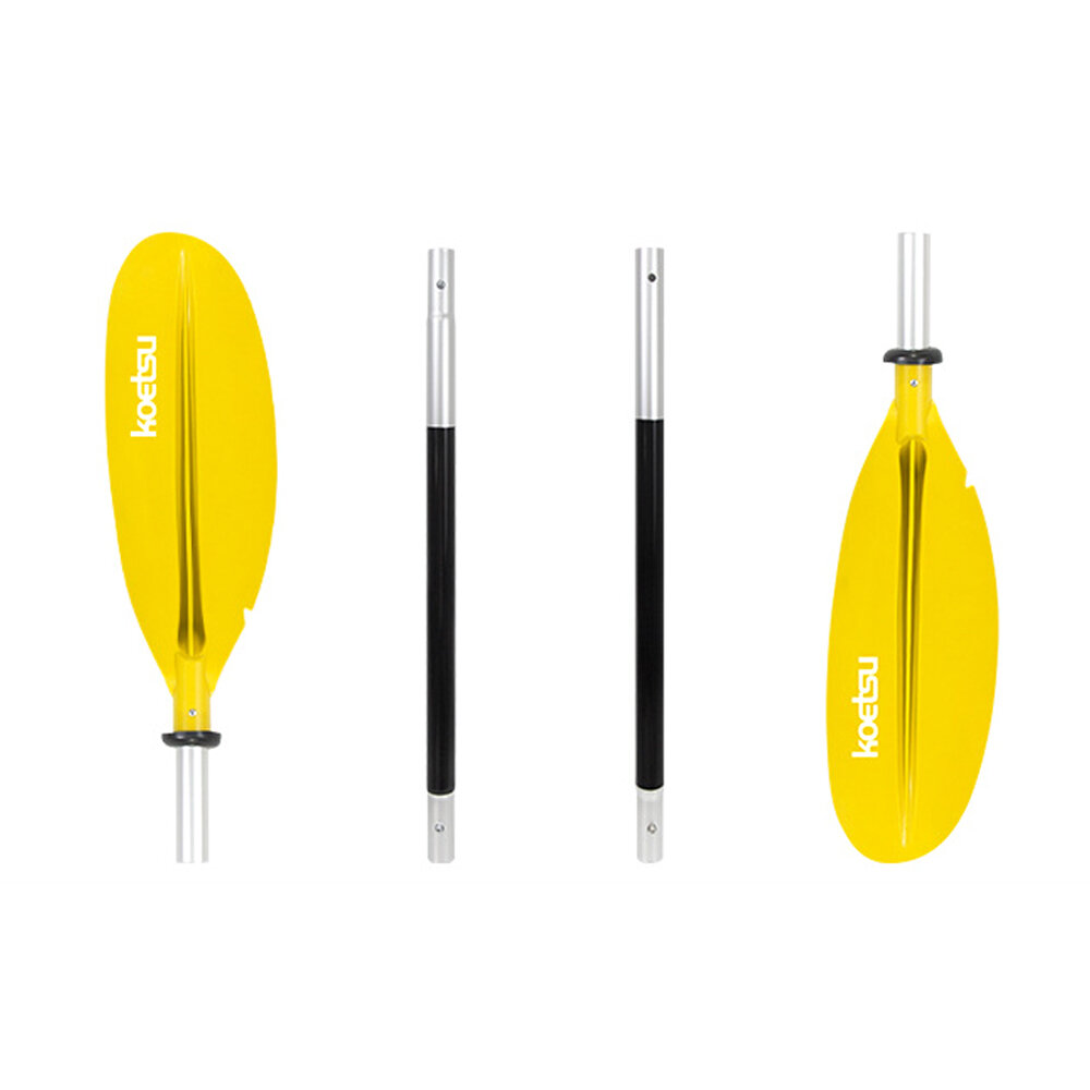 4 штуки Разъемные регулируемые весла для каяка с алюминиевым валом, двусторонние весла, черный/белый/красный/желтый/синий/зеленый, длина 221 см, вес 910 г