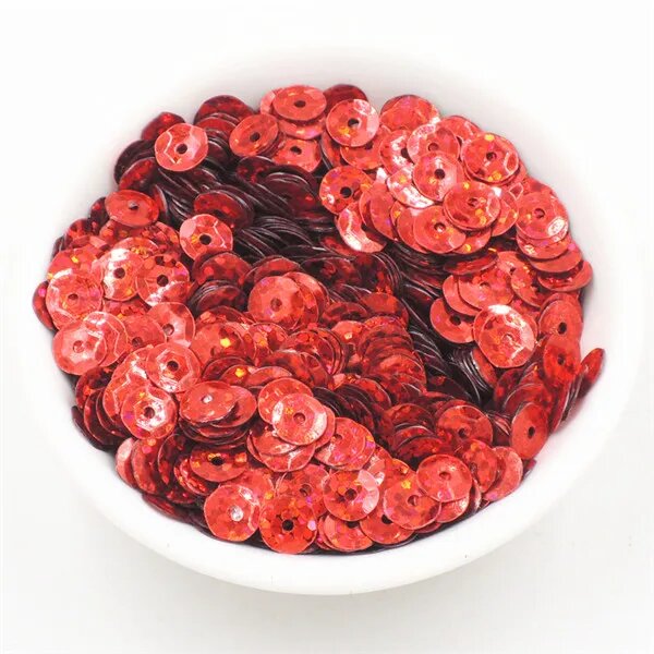 Блестки ПВХ Lucky Sewing 6 мм Красный, laser red