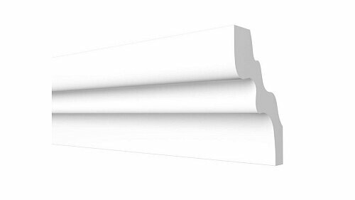 Плинтус потолочный 46x42 мм карниз под покраску полистирол полиуретановый белый 1метр