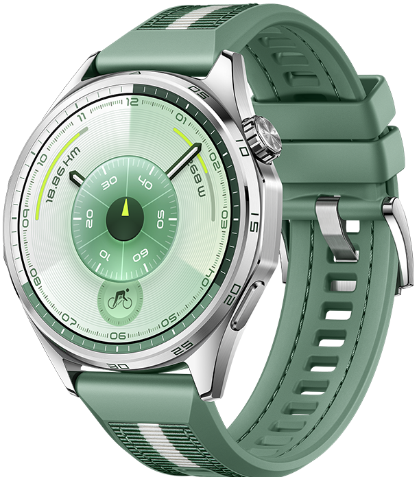Смарт-часы HUAWEI WATCH GT 6 46mm Green Aluminium Case, Green Woven Strap(Atum-B19W)