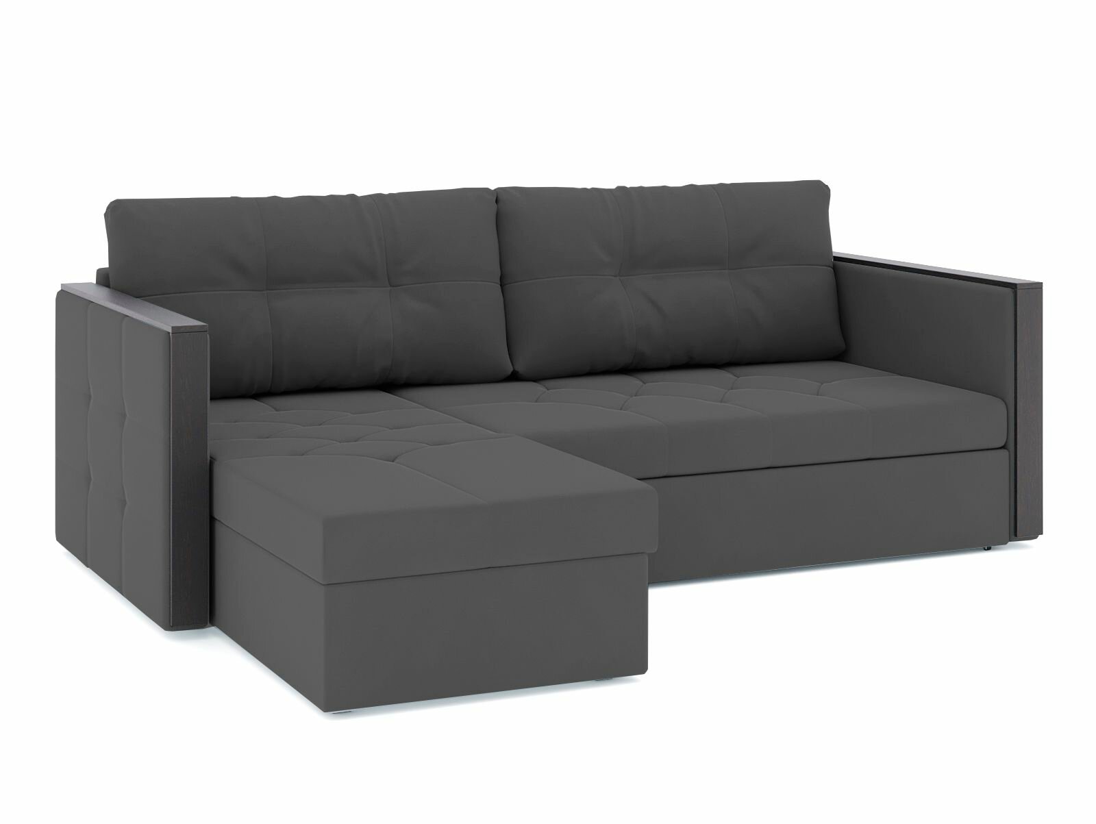 Угловой диван кровать Даймонд, дельфин, НПБ, угол левый/правый, велюр Зара Грей 18