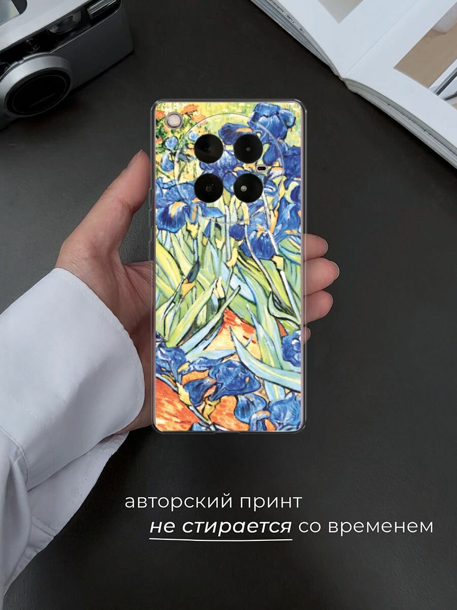 Чехол на Infinix Zero 40 4G / Инфиникс Зеро 40 4G с принтом "Ирисы Ван Гог" — фото 1