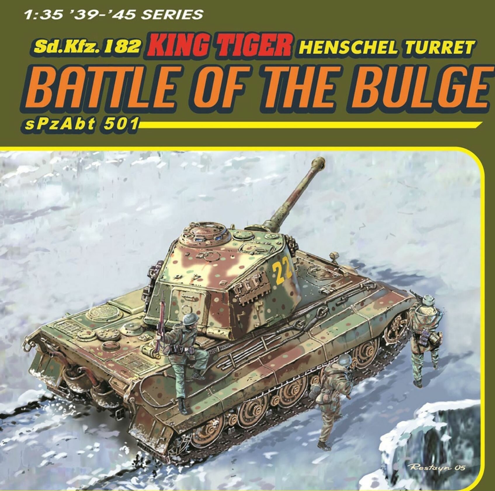 DRAGON 1/35 6254 Sd.Kfz 182 Король тигров Hengshell Башня обновлена лимитированным тиражом Модель танка