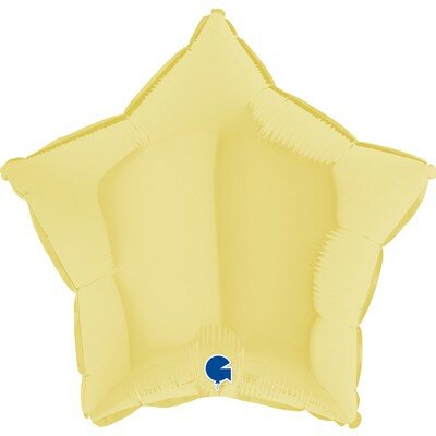 Воздушный шар GRABO "Звезда", без рисунка, Пастель Matte Yellow, 18 дюймов