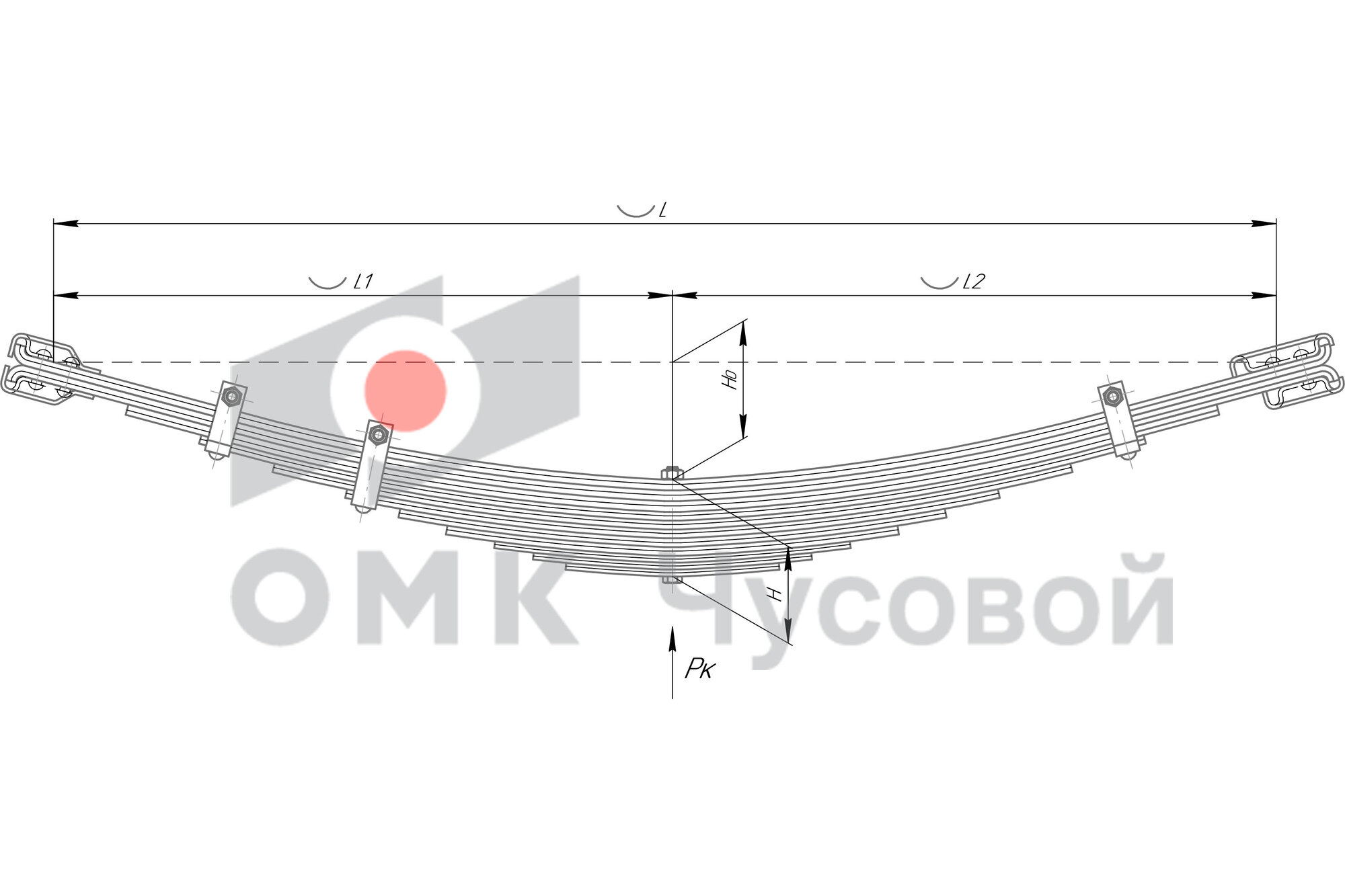 Рессора передняя для автобуса ПАЗ 11 листов